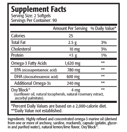 Omega-3 EPA & DHA Fish Oil | Res-Q 1250 Softgel Capsules